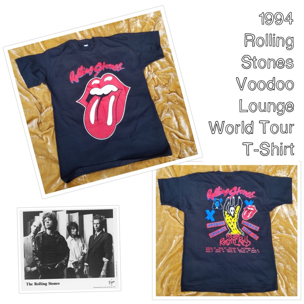 Vintage 94' Stones Voodoo Lounge World Tour Shirt - Gem